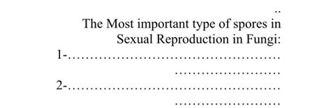Solved The Most Important Type Of Spores In Sexual Chegg Com