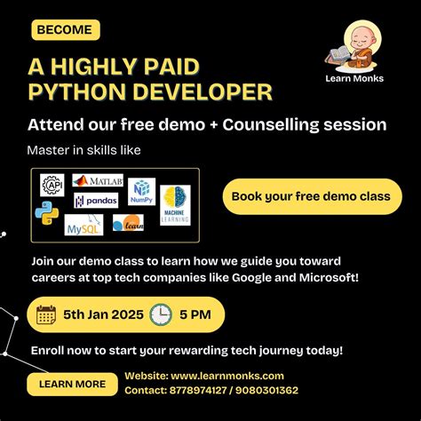 Pythonprogramming Skilldevelopment Learnpython Careergrowth Learnmonks Learn Monks