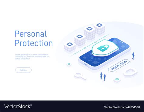 Mobile Data Security Concept Internet Security Vector Image
