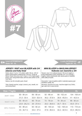Cropped Blazer Sewing Pattern For Women Patterns By Lucia