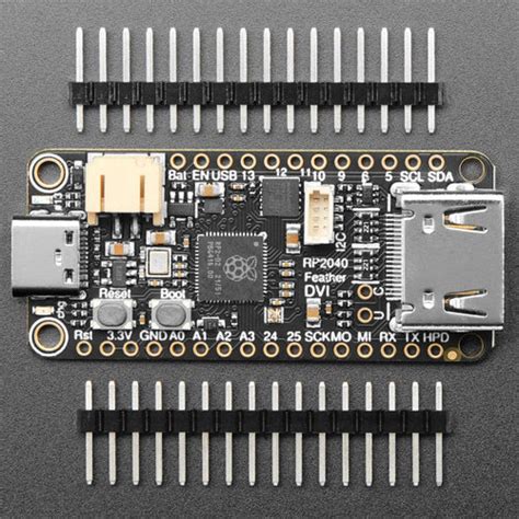 Adafruit Feather Rp2040 With Dvi Output Port Works With Hdmi The Pi Hut