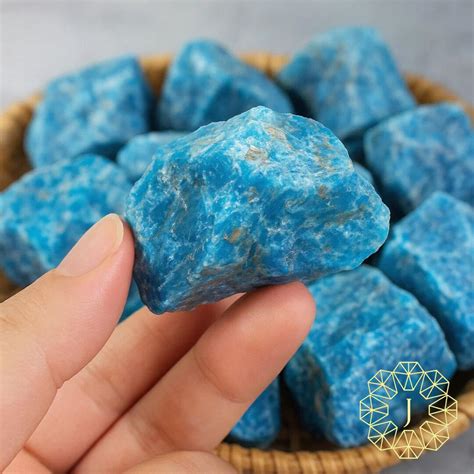 2 Pcs Raw Blue Apatite Stones Rough Blue Apatite Crystal Natural