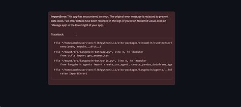 Importerror Community Cloud Streamlit
