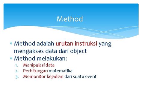 konsep dasar pemrograman berorientasi objek class object method