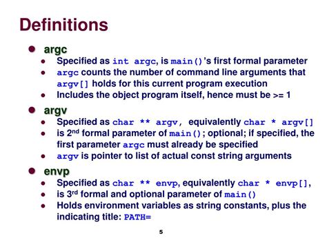 Ppt Cs 201 Computer Systems Programming Chapter 2 Argc Argv Envp System Libs