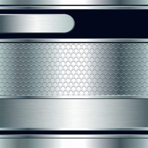 Premium Vector Abstract Background Metallic Silver Banners Illustration