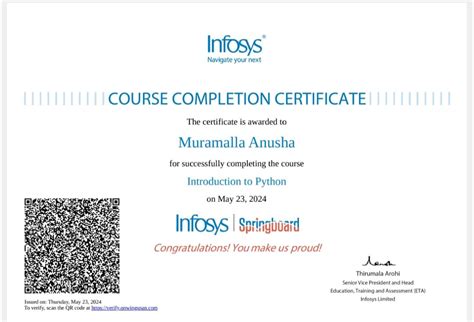 Muramalla Anusha On Linkedin Python Springboard Infosys Continuouslearning