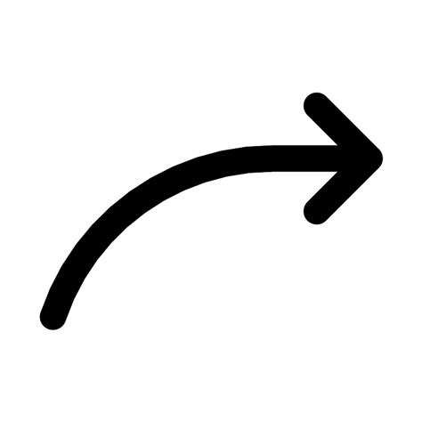 Curve Arrow Right Vector SVG Icon SVG Repo