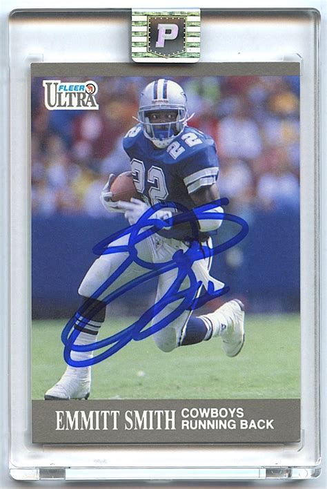 Emmitt Smith Signed 1991 Ultra 165 Pa Encapsulated Pristine Auction