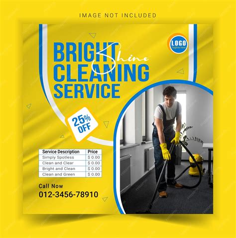 Premium Vector Cleaning Service Ads Social Media Post Template