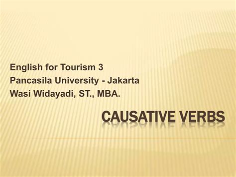 Causative Verbs PPT