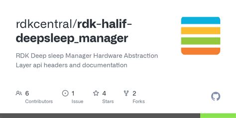 Github Rdkcentral Rdk Halif Deepsleep Manager Rdk Deep Sleep Manager