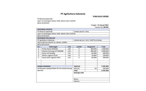 Cermati Fungsi Purchase Order Dalam Procurement