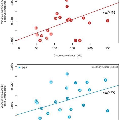 A Estimates Of The Variance Explained By Snps By Chromosome H2c For
