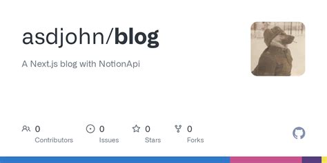 github asdjohn blog a next js blog with notionapi