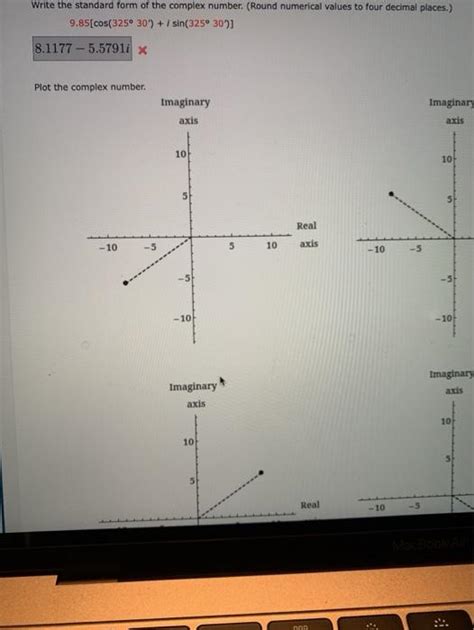 solved write the standard form of the complex number round