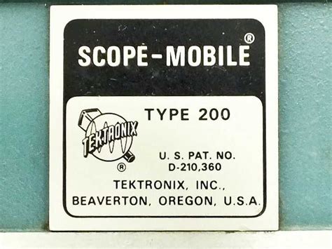 Tektronix 200 Scope Mobile Portable Oscilloscope Laboratory Cart
