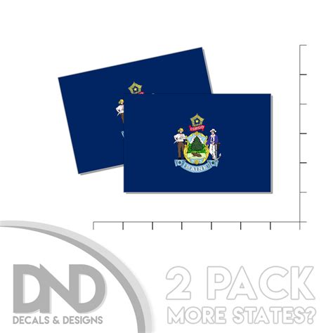 Maine State Flag Sticker Decal Bumper Me Mainer State 2 Pack 5in Ebay