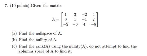 Solved Points Given The Matrix Chegg Com