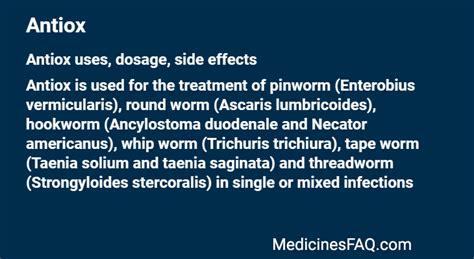 Antiox Uses Dosage Side Effects Food Interaction And Faq