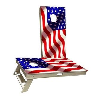 American Flag Wavy Cornhole Boards W Carry Case Bed Bath And Beyond