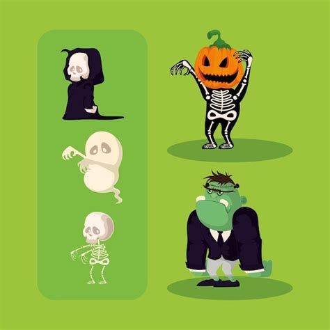 Premium Vector Set Of Halloween Characters