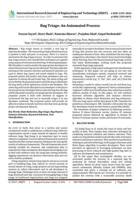 Automated Bug Triage Using Advanced Data Reduction Techniques Pdf