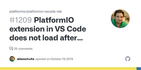 Platformio Extension In Vs Code Does Not Load After Opening A Folder I Default Isfilesync Is