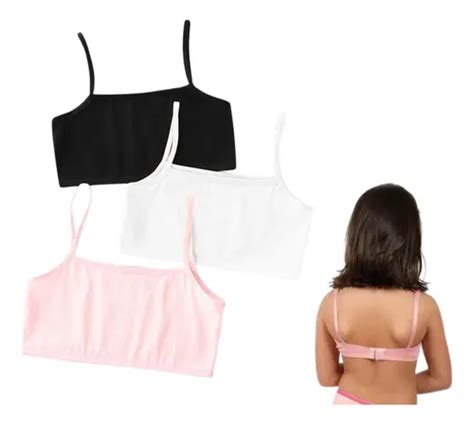 Kit 5 Sutiã Juvenil Sem Bojo Menina Moça Top Teen Poliamida