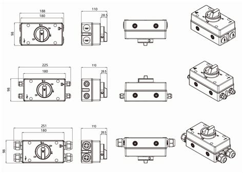 EKD EL R Plastic Waterproof Box Isolator Switch ETEK Electric