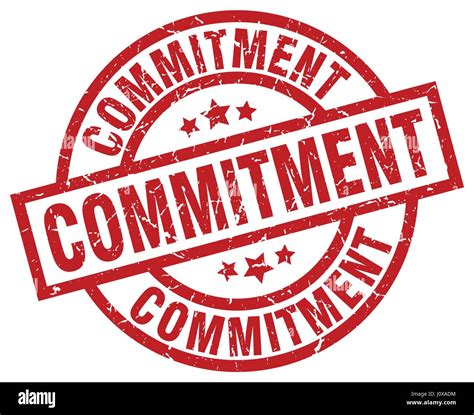 Commitment Round Red Grunge Stamp Stock Vector Image And Art Alamy