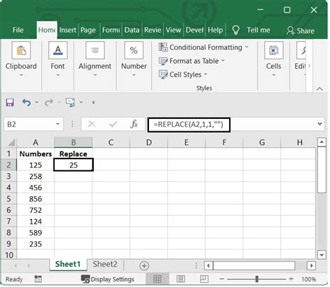 excel 如何改变或查找并替换单元格中的第一个数字 极客教程