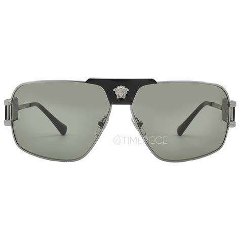 Versace Green Navigator Mens Sunglasses Ve2251 10012 63