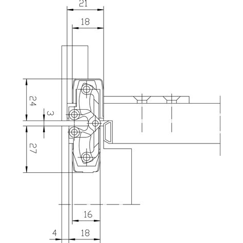 Dverový Záves Tectus Te 240 3d Skrytý Pre Bezf Dvere Povrch čierny