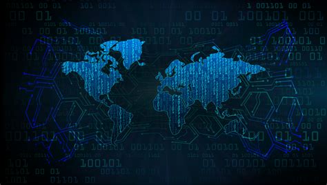 Modern World Map Holograph Technology Background 13102449 Vector Art At