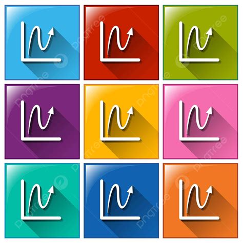 Buttons With Line Graphs Increment Design Linear Vector Increment