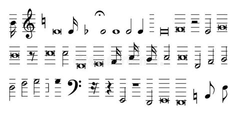 Musical Symbols And Notes Collection Stock Vector Illustration Of