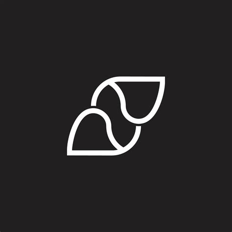 Abstract Letter S Linked Curves Linear Simple Logo Vector 16121195 Vector Art At Vecteezy