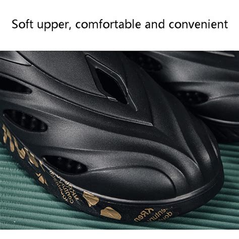 대형 샌들 여름 남성 플립 플롭 야외 구멍 신발 해변 신발 크기 43 블랙