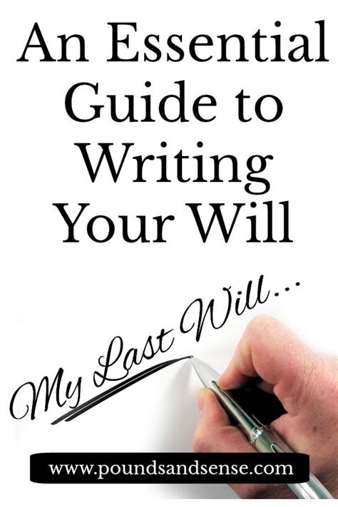 An Essential Guide To Writing Your Will Infographic Pounds And Sense