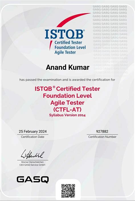 Anand Kumar On Linkedin Qualified Istqb Agile Certification Exam Conducted By International…