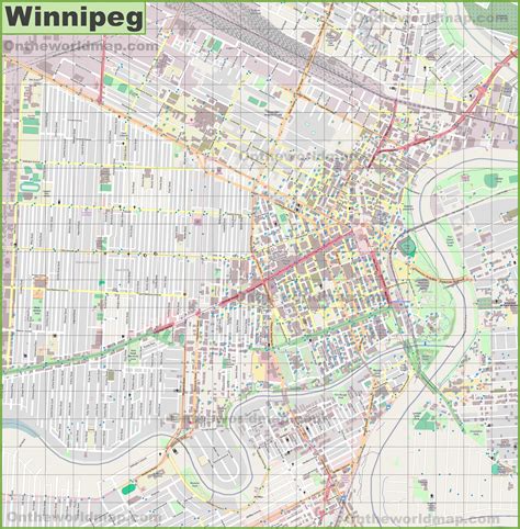 Large Detailed Map Of Winnipeg All For One