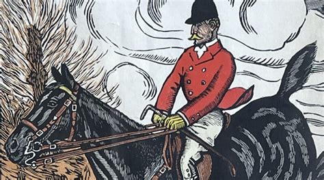 Henry Claudius Forestier Fox Hunt Woodcut Print Village Antiques
