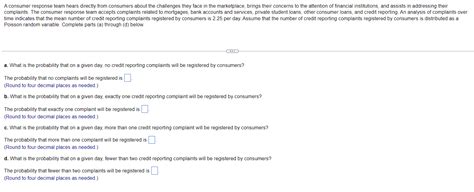 Solved Poisson Random Variable Complete Parts A Through Chegg
