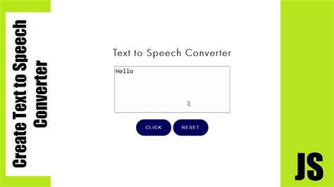Create Text To Speech Converter Using Javascript Bk Tutorial Speech
