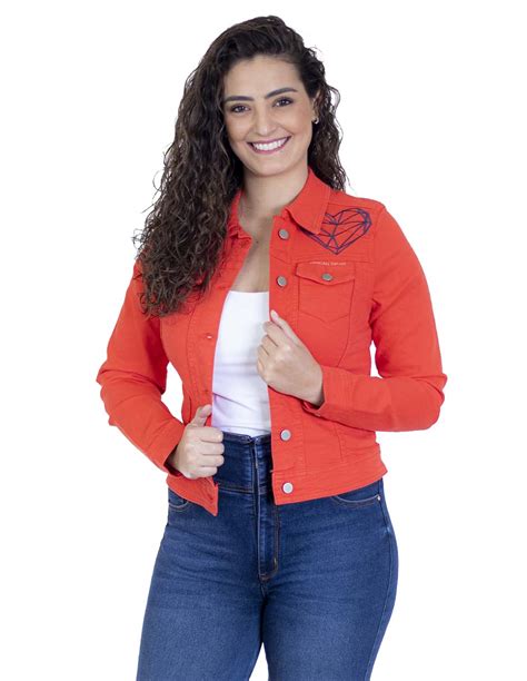 Chamarra De Mezclilla Indicum Diamond Slim Fit Color Rojo
