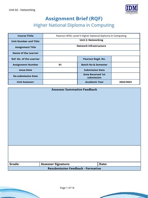 Assignment Brief Networking Pdf Computer Network Server Computing