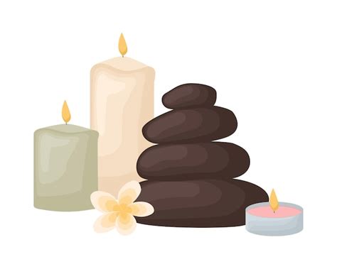 웹 방문 페이지 등의 스파 서비스 개념 배경 귀여운 플랫 스타일 프리미엄 벡터