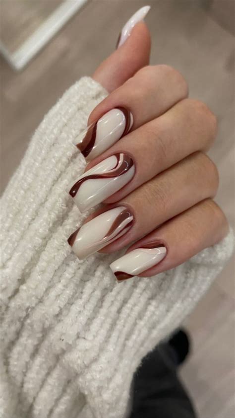 Пин от пользователя бусинка💘 на доске Ногти Дизайнерские ногти Красивые ногти Коричневые ногти