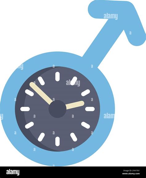 Clock With Male Gender Symbol As Its Hand Showing Time Limit For